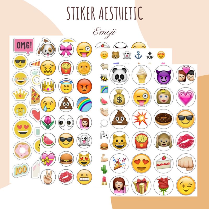 Jual [BUY 10 FREE 1] STIKER EMOJI PACK AESTHETIC ANTI AIR GLOSY PREMIUM ...