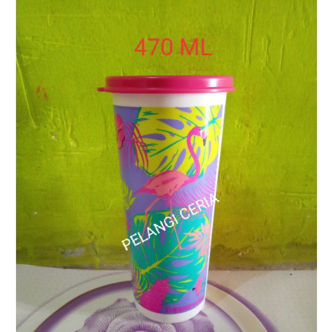 Jual gelas minum giant tumbler flamingo 470 ml tupperware | Shopee ...