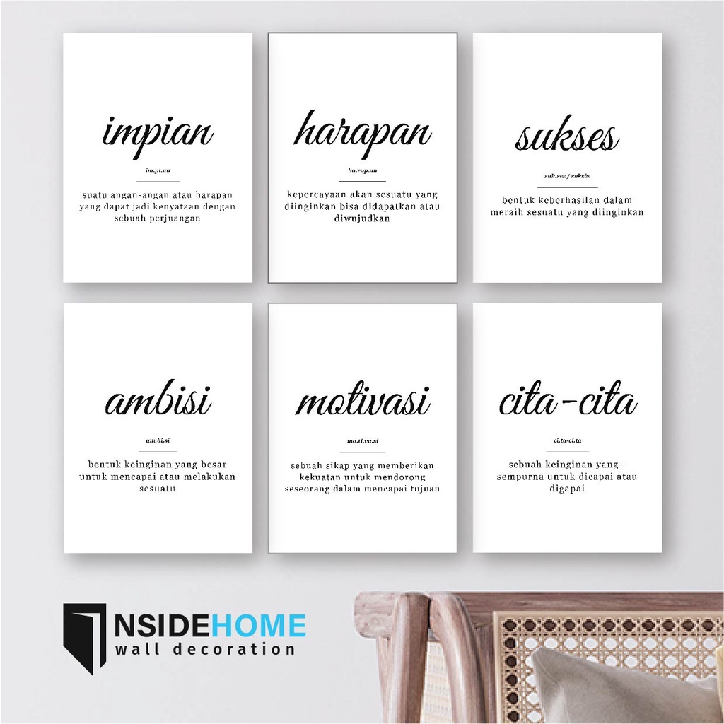 Jual WallDecor Quotes Motivasi Kata kata Mutiara Dekorasi Ruang Tamu ...