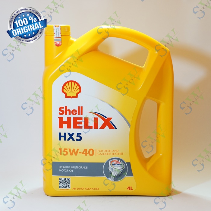 Jual Oli Mobil Shell Helix HX 5 15W-40 4L / Oli Mesin Bensin Dan Diesel ...