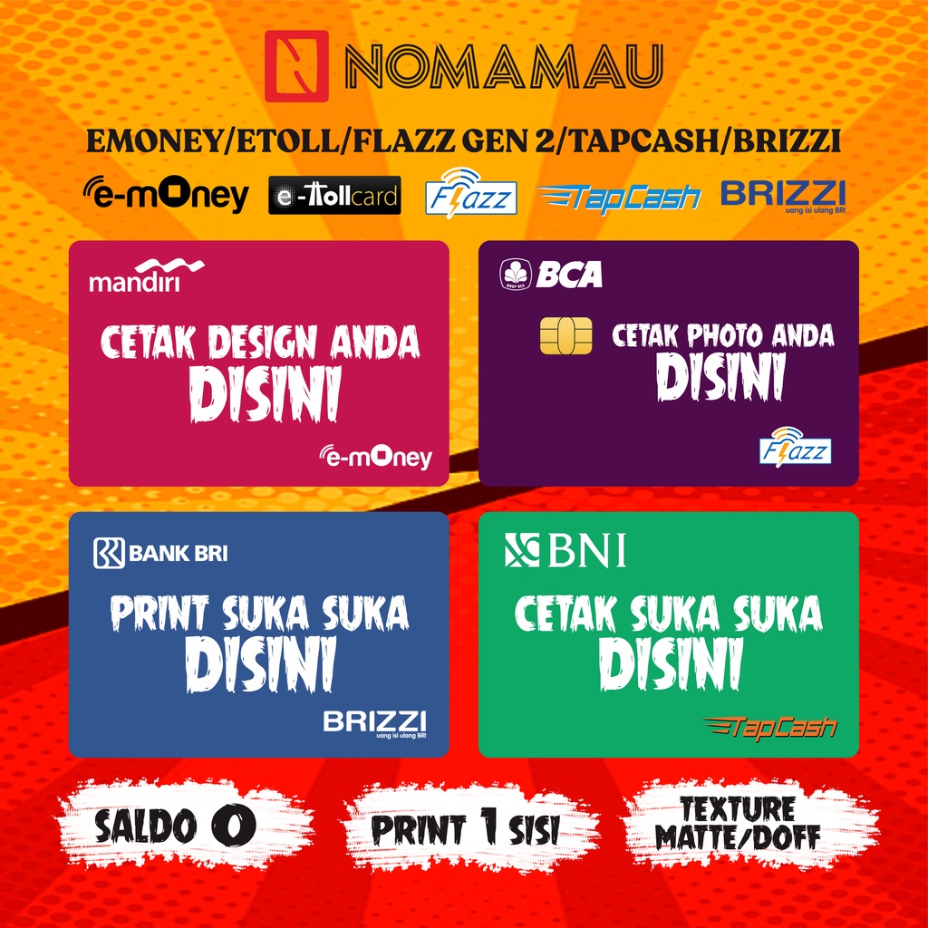 Jual BCA FLAZZ GEN 2, EMONEY MANDIRI, ETOLL MANDIRI, TAPCASH BNI ...