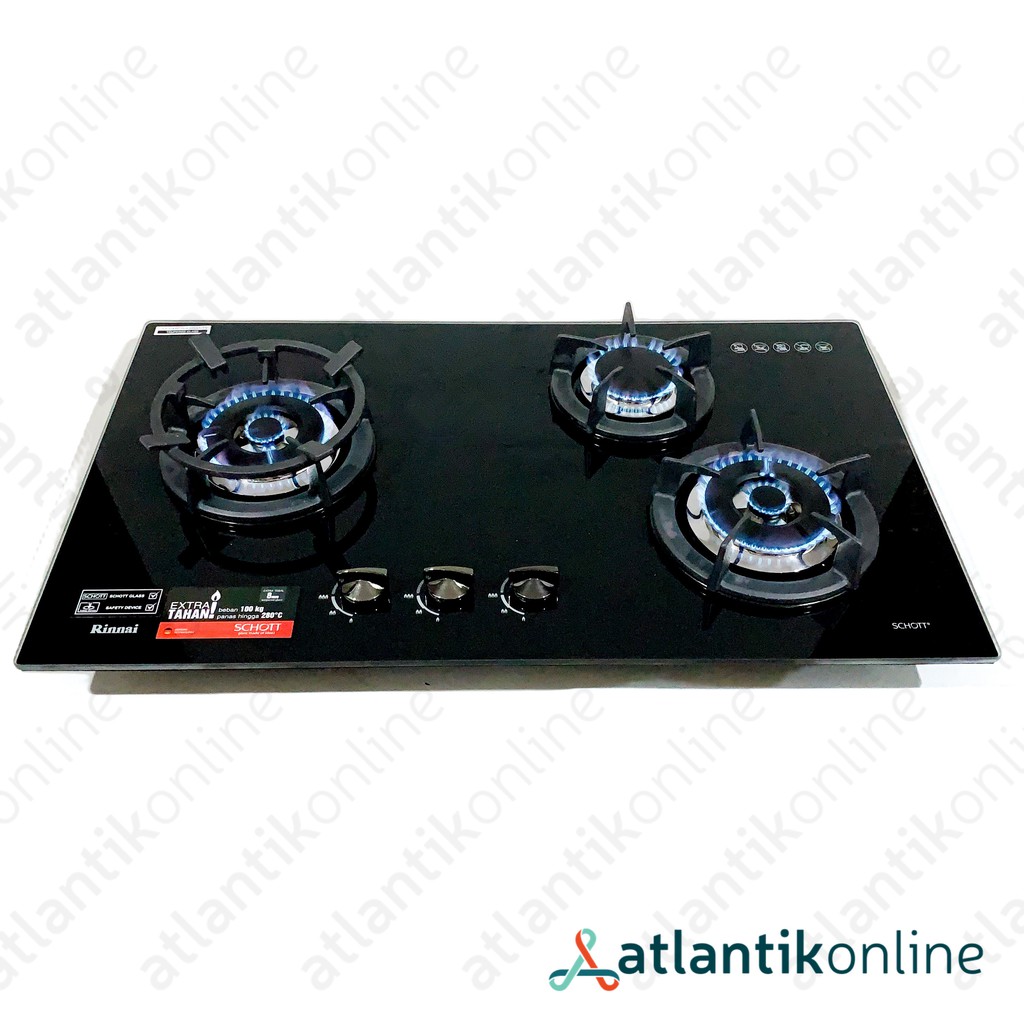 Jual Kompor gas tanam built-in 3 tungku RINNAI RB-3SS-C(SB) RB3SSCSB [BDG] | Shopee Indonesia