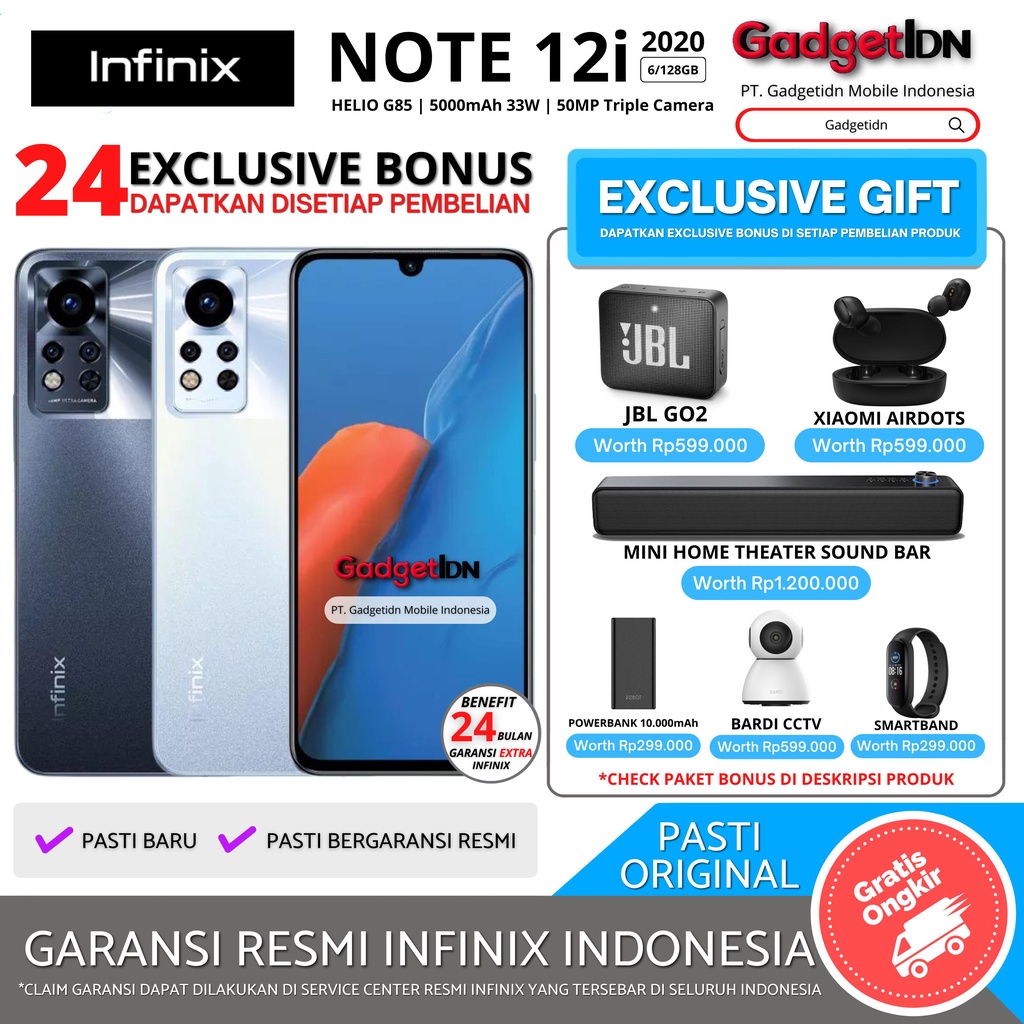 Jual INFINIX Note 12i 6/128GB ( + 5GB Extended Ram ) Garansi Resmi ...