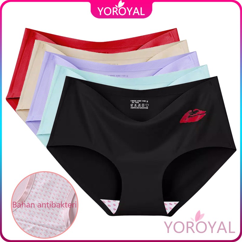Jual [COD] YOROYAL Celana Dalam Wanita Antibakteri CD Seamless Wanita Bahan Es Sutra | Shopee ...