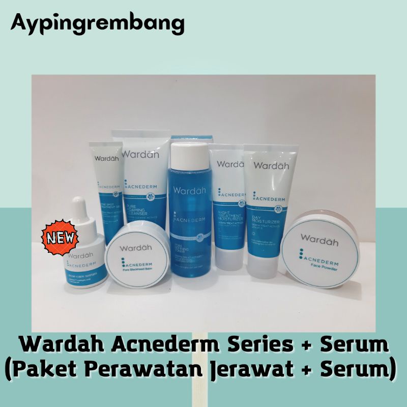 Jual Wardah Acnederm Series + Serum (Paket Perawatan Jerawat + Serum ...