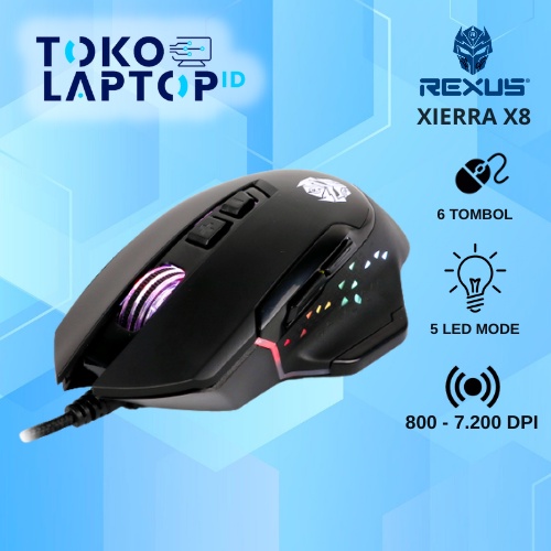 Jual Rexus X8 Xierra Wired Gaming Mouse Garansi Resmi | Shopee Indonesia