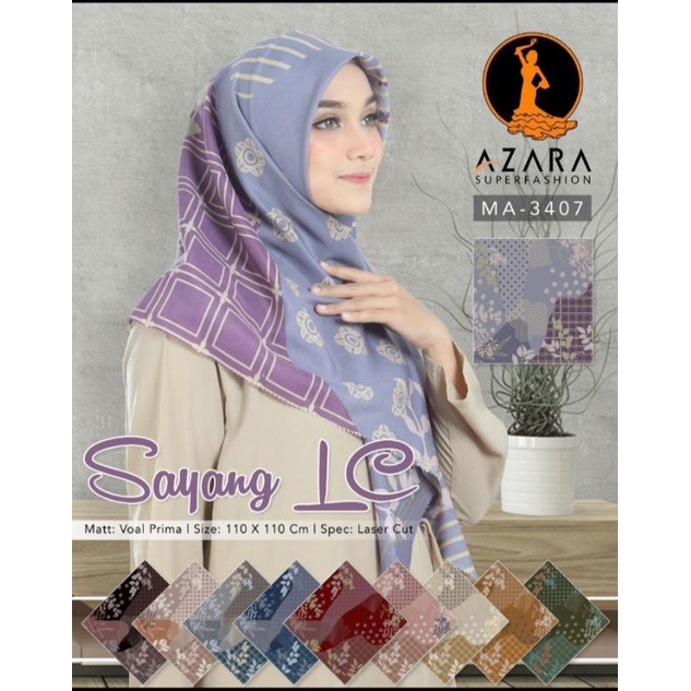 Jual HIJAB AZARA MOTIF (RANDOM) | Shopee Indonesia