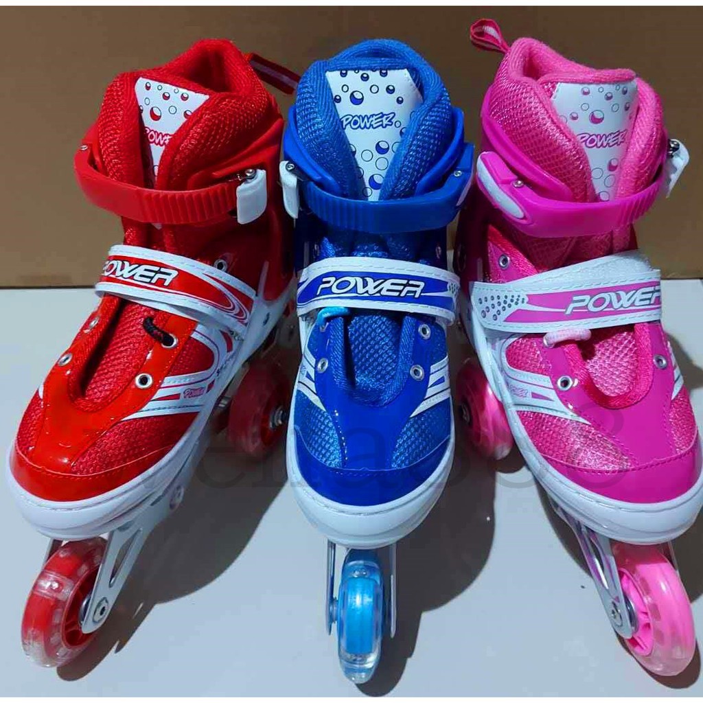 Jual Sepatu Roda Anak Lampu Rainbow Merek Power Inline Skate Power ...