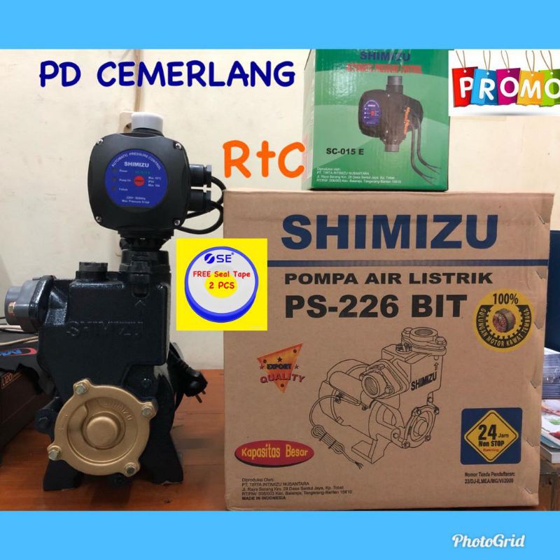 Jual Pompa booster 200 watt shimizu pendorong air toren otomatis booster pump shimizu | Shopee ...