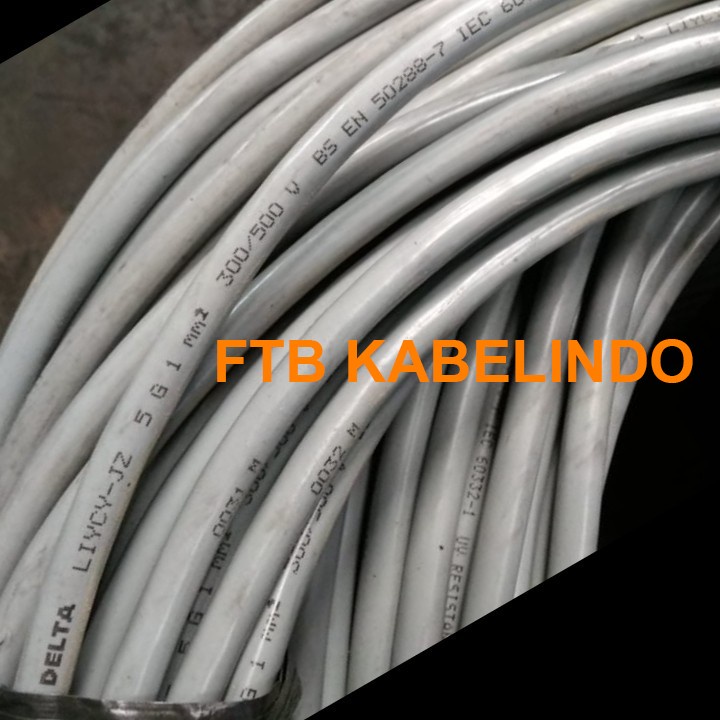 Jual DELTA LIYCY-JZ 5x1 Sqmm 300/500V Meteran ( Kabel Screen LIYCY ...