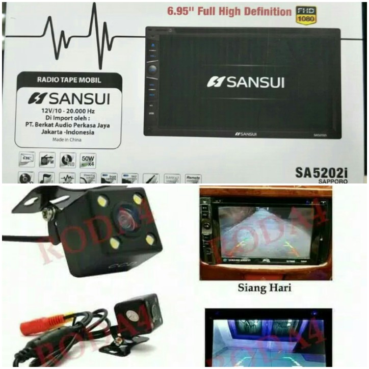 Jual Audio doubel din merek sansui camera mundur mobil grand new xenia ...