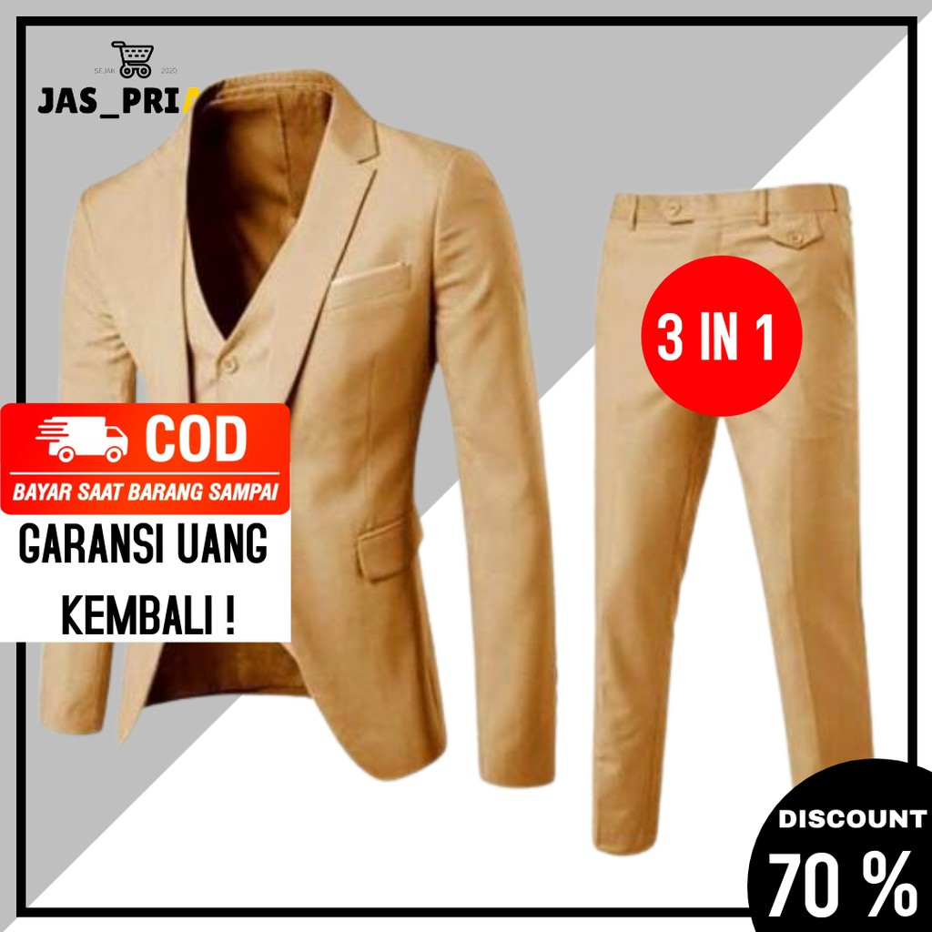 Jual SETELAN JAS PRIA 3IN1 JAS FORMAL PRIA BLAZER PRIA | Shopee Indonesia
