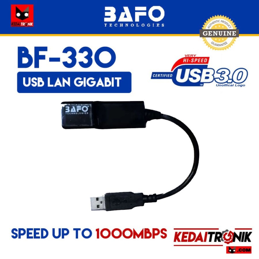 Jual Converter USB to LAN BAFO GIGABIT 3.0 Ethernet RJ45 1000 Mbps ...