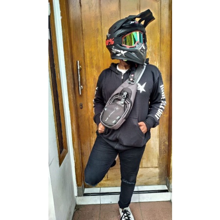 Jual helm fullface JPX cross hitam doft | Shopee Indonesia