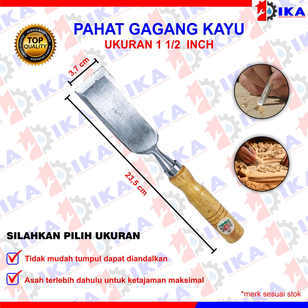 Jual PAHAT GAGA KAYU SERUT TATAH 11/2 INCH / BESI TAJAM ALAT KAYU ...