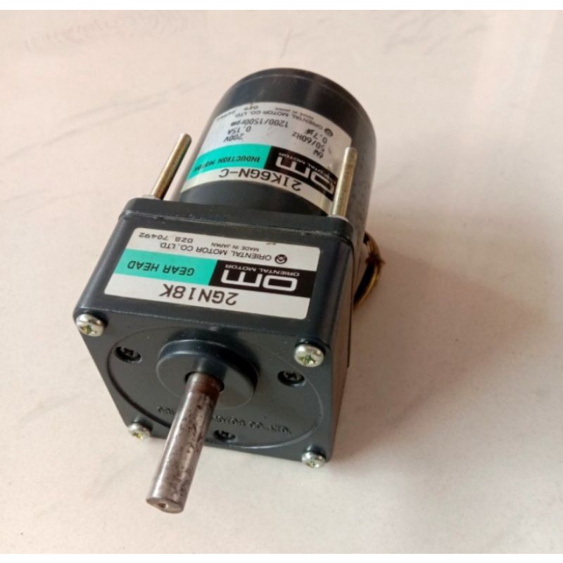 Jual AC Motor Gearbok 220V 6W ratio 1:18 Motor gearbox japan | Shopee ...