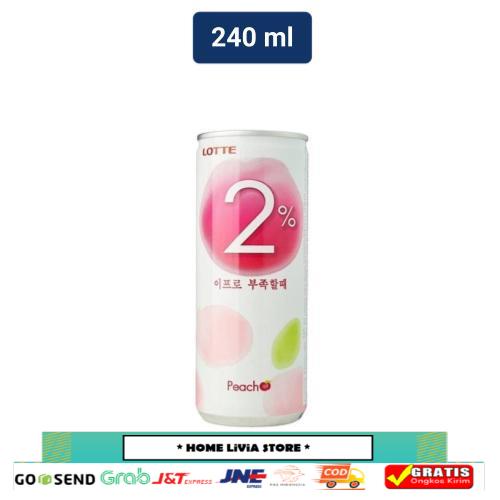 Jual Lotte Refreshing Water 2 % Peach Flavour Minuman Soda 240 mL | Shopee Indonesia
