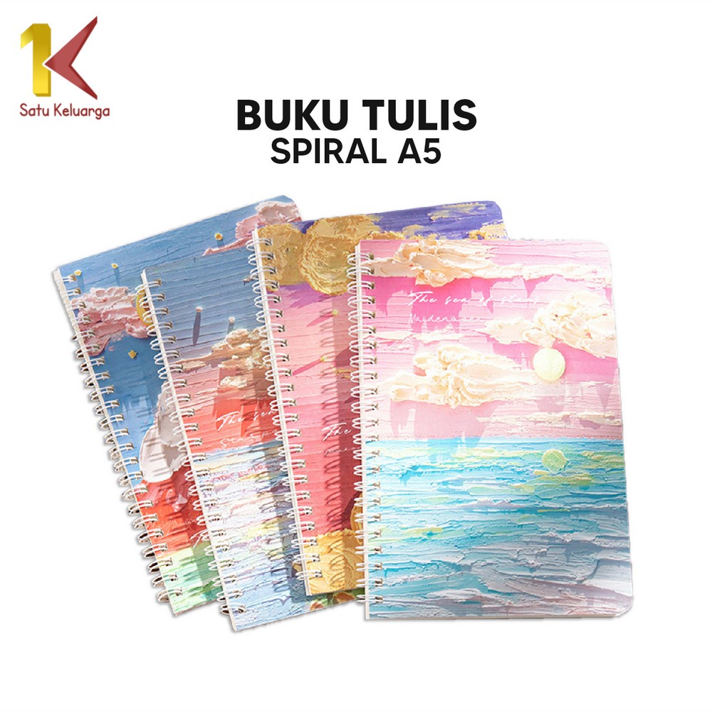 Jual Satu Keluarga Buku Tulis Catatan Notebook Ring A5 A32 Spiral Buku ...