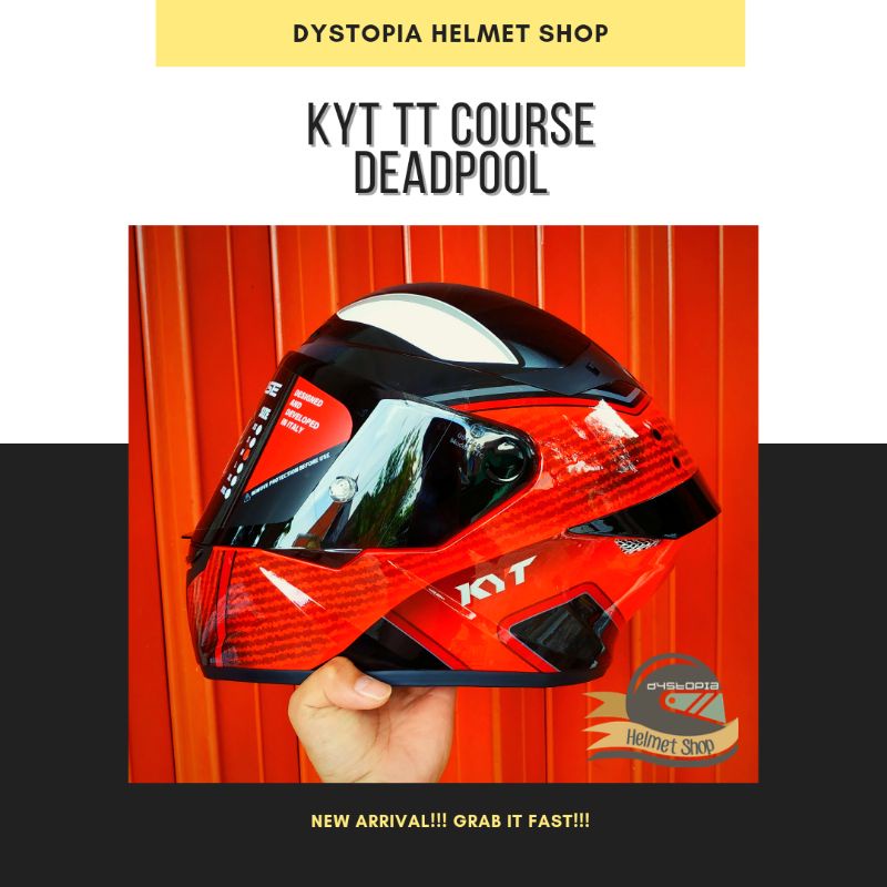 Jual KYT TT Course Deadpool Limited Edition Marvel Series not Captain America Spiderman Carnage ...