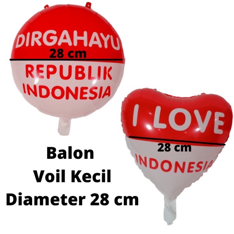 Jual Balon 17 Agustus / Balon Merah Putih / Balon Foil Merah Putih ...