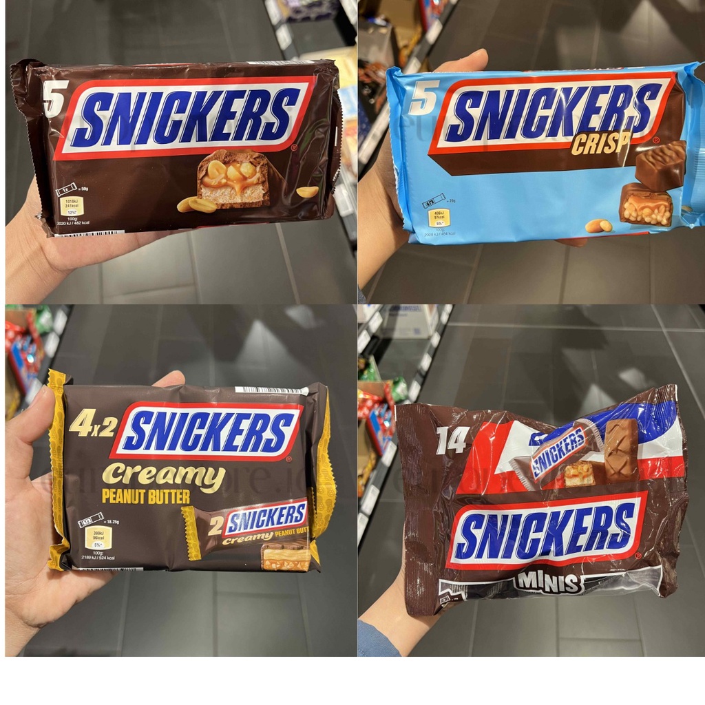 Jual Snickers Multipack (Original, Creamy Peanut, Crispy, Minis ...