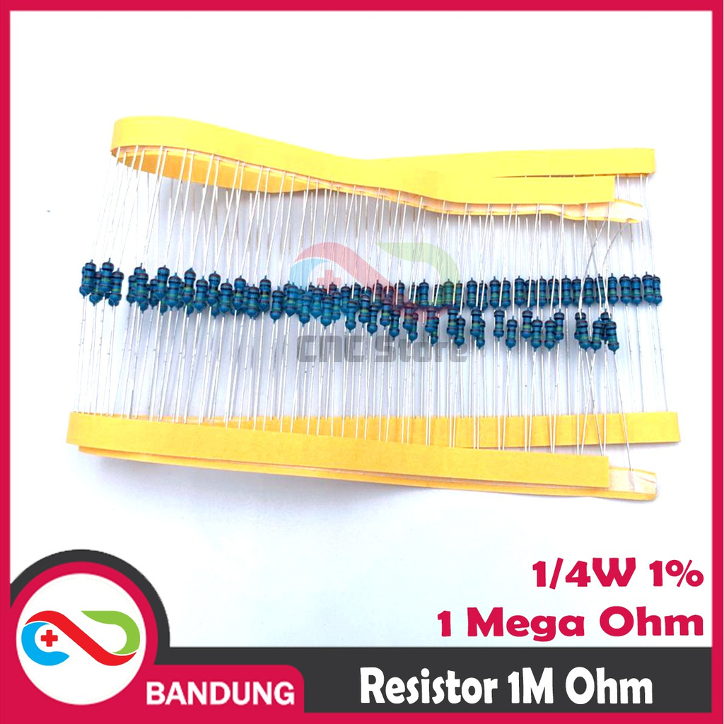 Jual RESISTOR 1 M MEGA OHM 0.25W METAL FILM | Shopee Indonesia