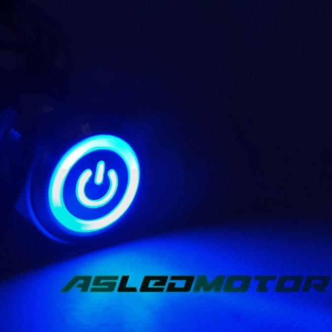 Jual SAKLAR ON OFF LAMPU LED MENYALA LOGO POWER BIRU BONUS SOCKET as ...