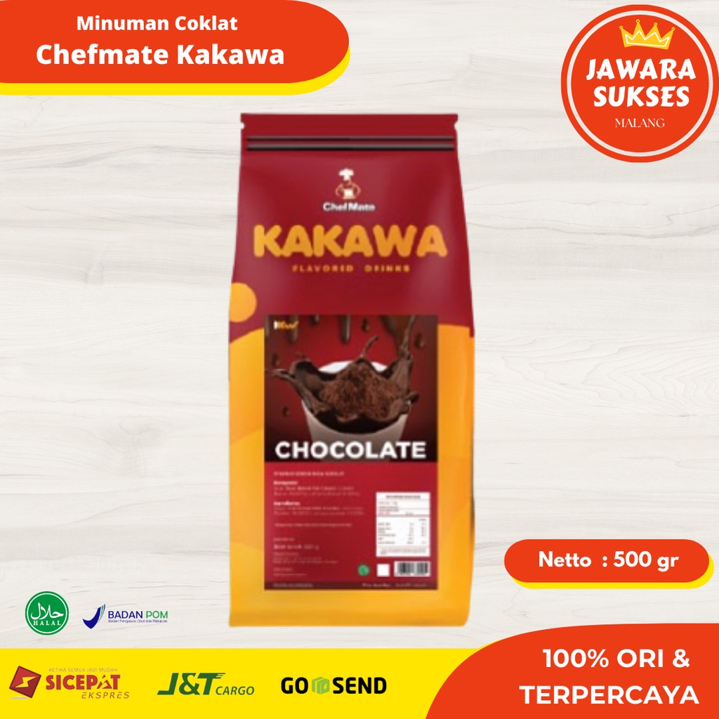 Jual Minuman Coklat Chefmate Kakawa 500gr | Chocolate Drink | Bubuk ...