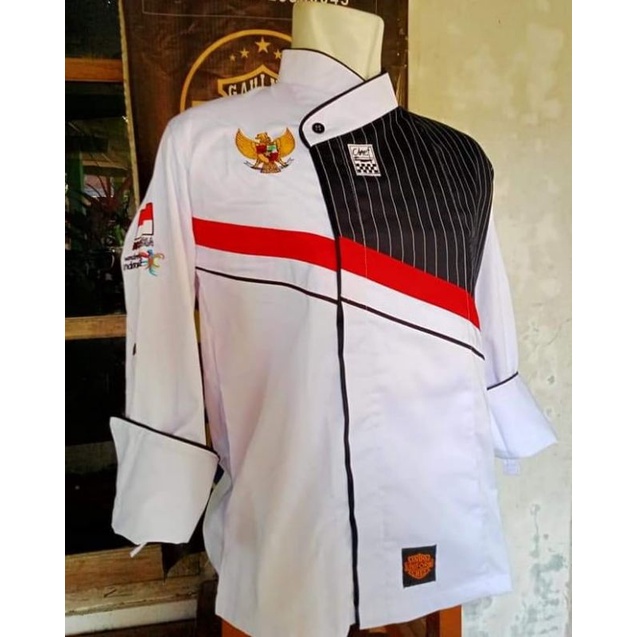 Jual Baju Chef Baju Koki Lengan Panjang INDOCHEF UNIFORM Kombinasi ...