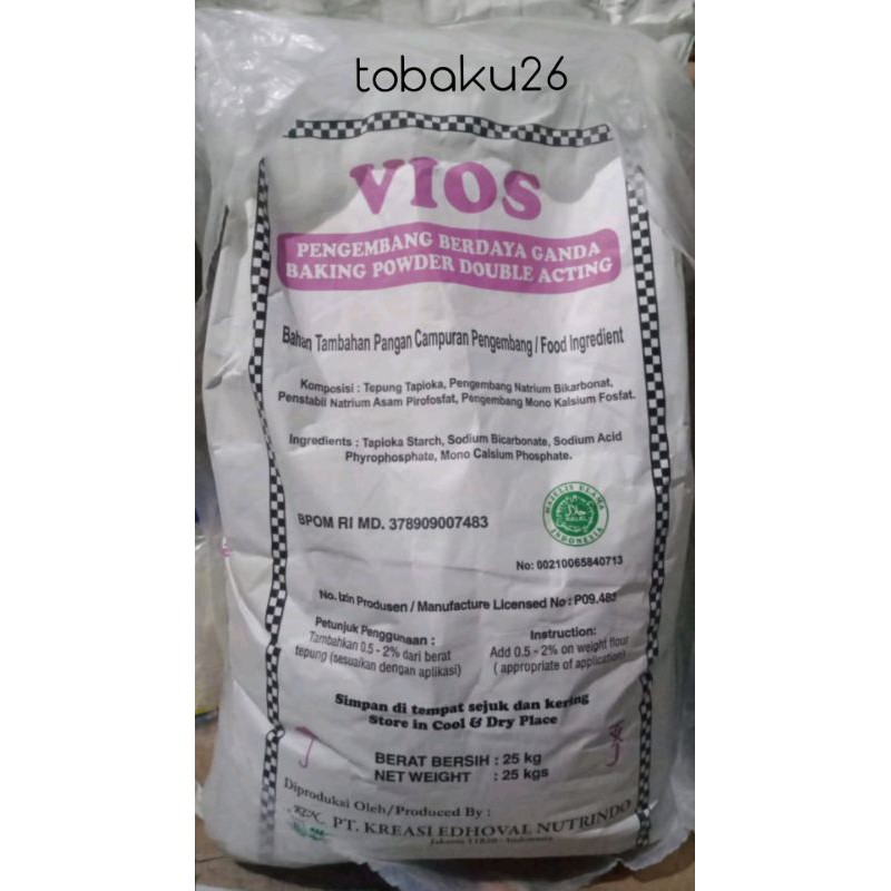 Jual VIOS BEKING POWDER D0BLE ACTING repack 250 gr | Shopee Indonesia