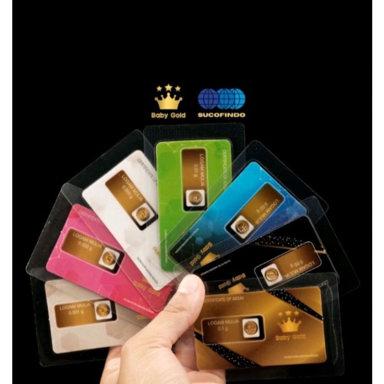 Jual paket hemat emas mini logam mulia 3pcs(0,001gr 0,002gr 0,005 gr ...