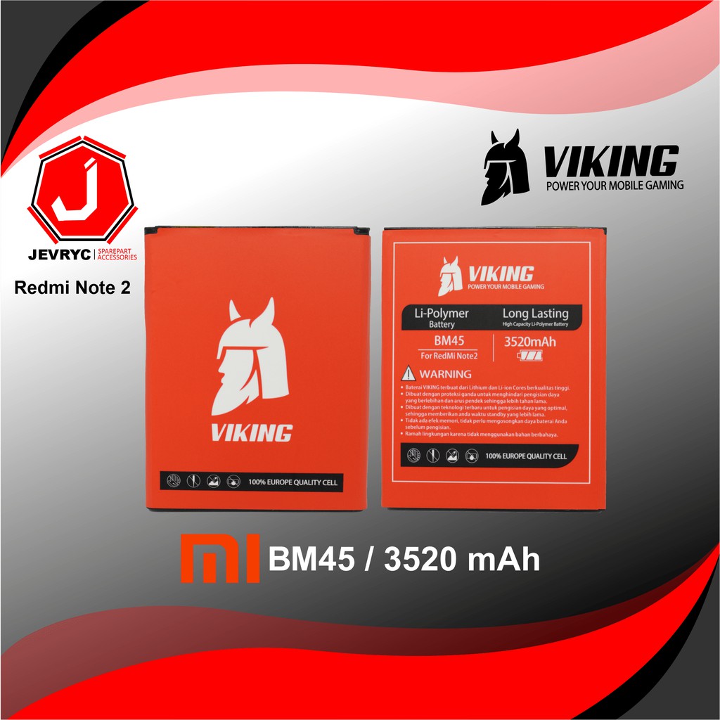Jual VIKING Baterai Xiaomi Redmi Note 2 BM45 | Shopee Indonesia