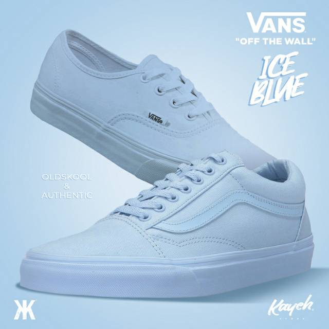 Jual [GRADE ORIGINAL] SEPATU VANS AUTHENTIC & OLDSKOOL - ICE BLUE ...