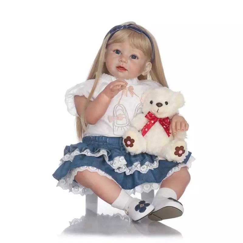 Jual Boneka Reborn big size 70cm cloth body Beautiful Little Girl ...