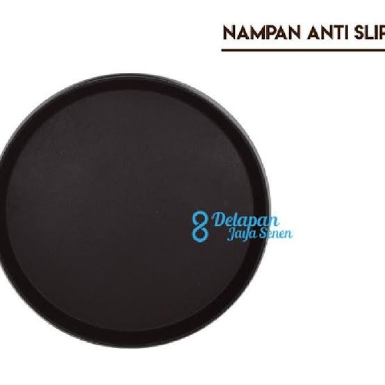 Jual Nampan Bulat Anti Slip 41CM Tebal Besar Diameter 41CM Nampan Hitam ...