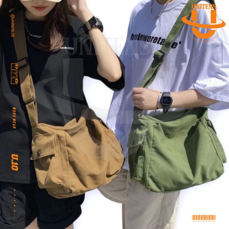 Jual UNITENS SBL.V3 Large Messenger Sling Bag + Puring and Zipper ...