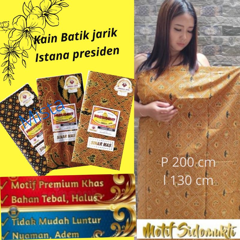 Jual Kain Batik Jarik Prodo H. Santoso Istana Presiden Motif Sidomukti ...