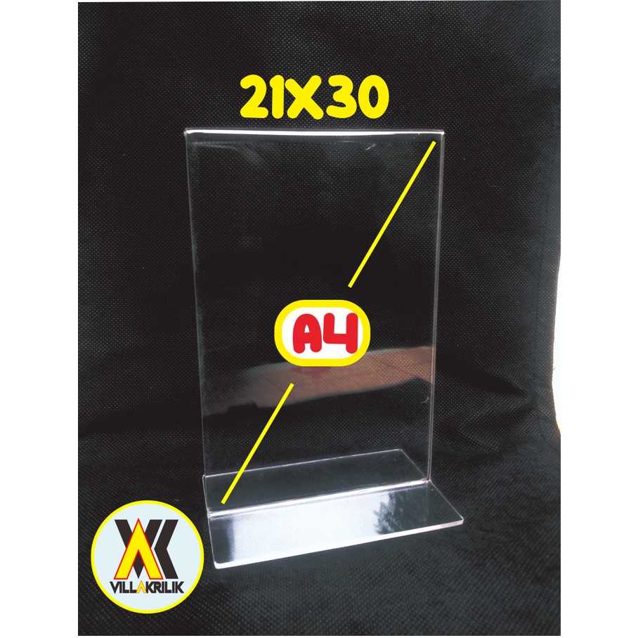 Jual Display menu akrilik standing berbagai ukuran 2sisi | Shopee Indonesia