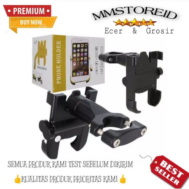 Jual MM - Holder hp motor stang C1 besi alumunium full besi metal C2 ...