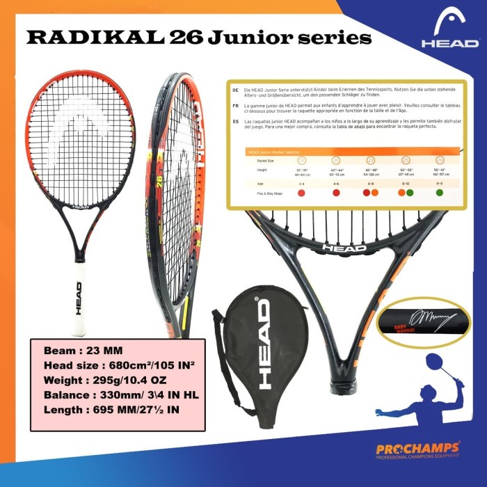 Jual HEAD RADICAL 26 JR RAKET TENIS ORIGINAL -jml | Shopee Indonesia