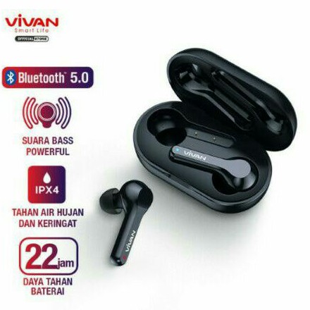 Jual Vivan Wireless/Bluetooth Earphone Liberty T200 IPX4 Waterproof ...