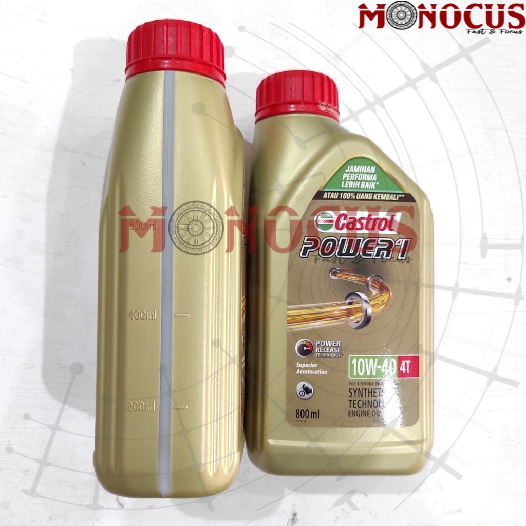 Jual Oli Castrol Power 1 Mesin Motor Bebek 4T Synthetic Oil 10w40 800 ...