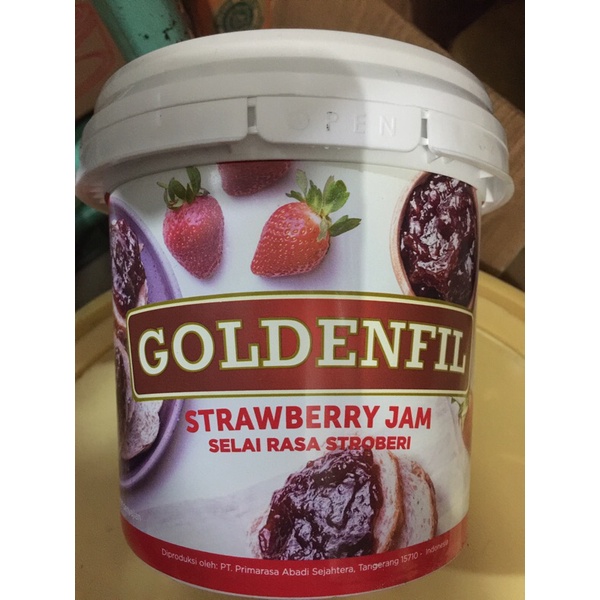 Jual Selai GOLDENFIL STRAWBERRY JAM Selai Stroberi Enak 1 Kg Murah ...