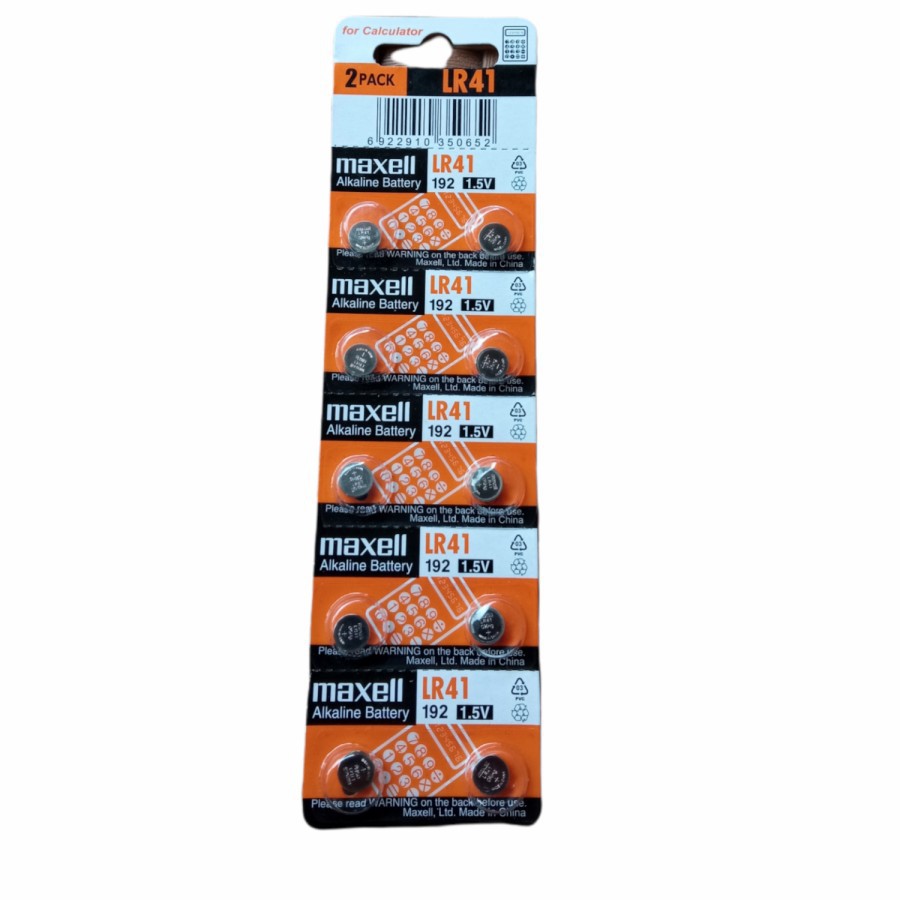 Jual BATERAI / BATTERY MAXELL ALKALINE LR41 192 ORIGINAL | Shopee Indonesia