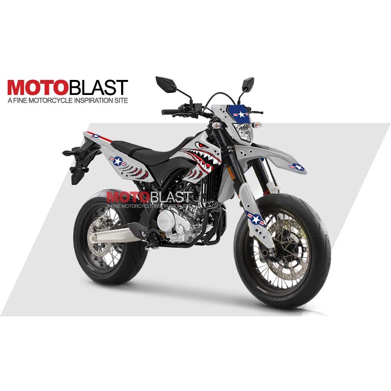 Jual Decal Sticker Motor Motoblast - Yamaha WR155 Livery Shark Squadron ...