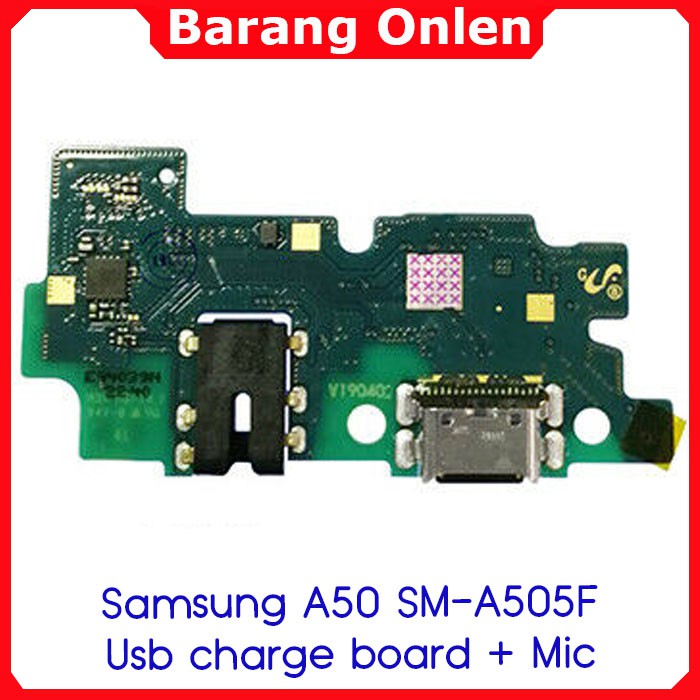 Jual Samsung A50 A505F No IC usb flexible charge konektor cas pcb board mic plugin port | Shopee ...