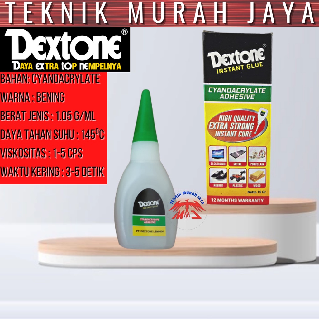 Jual DEXTONE Power Glue Botol 15Gr Lem Instant Glue Instan Adhesive ...
