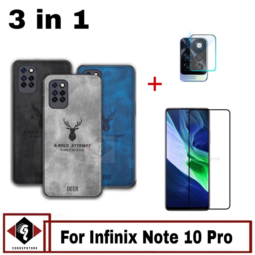 Jual Paket 3-In1 Case Deer Infinix Note 10 Pro / Note 10 Pro NFC Bonus ...