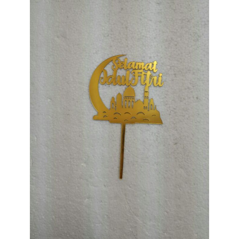 Jual Topper Acrylic Selamat Idul Fitri Masjid Bulan Kecil | Shopee ...
