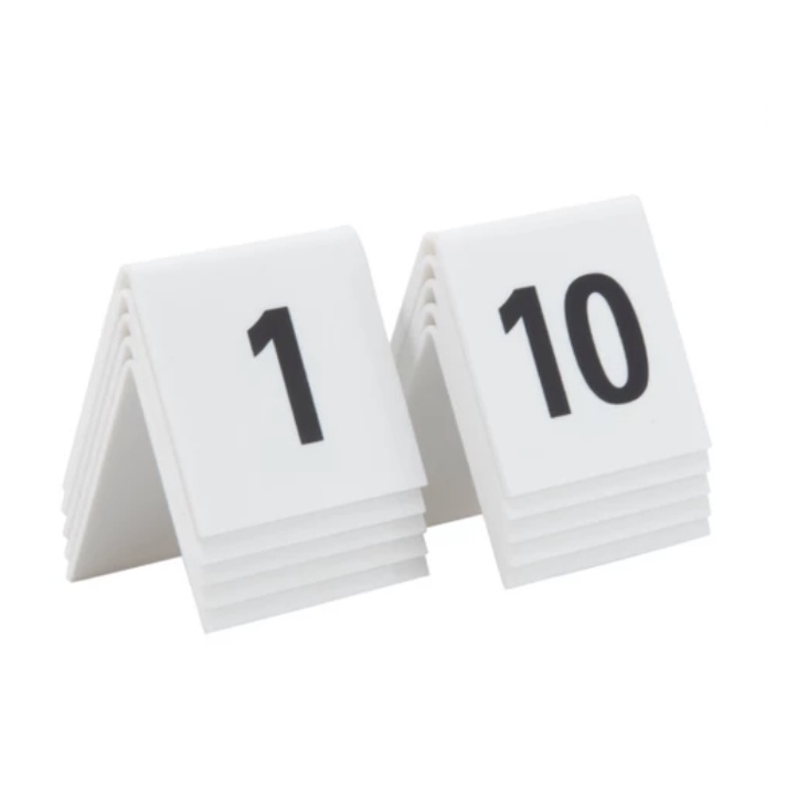 Jual Nomor meja table number nomor meja akrilik putih | Shopee Indonesia